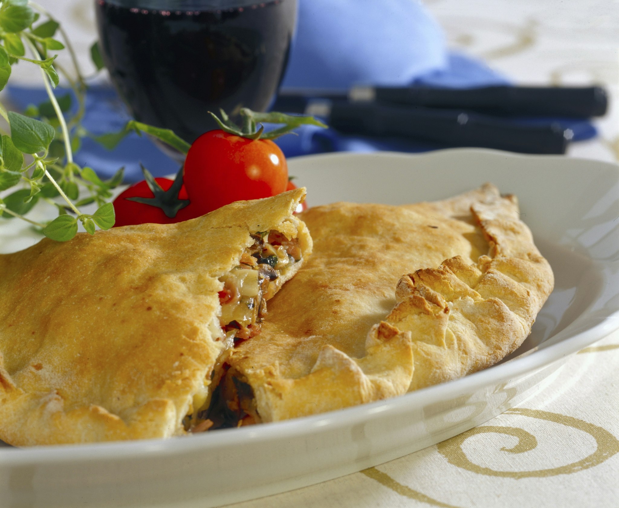 Pizza calzone med champinjoner