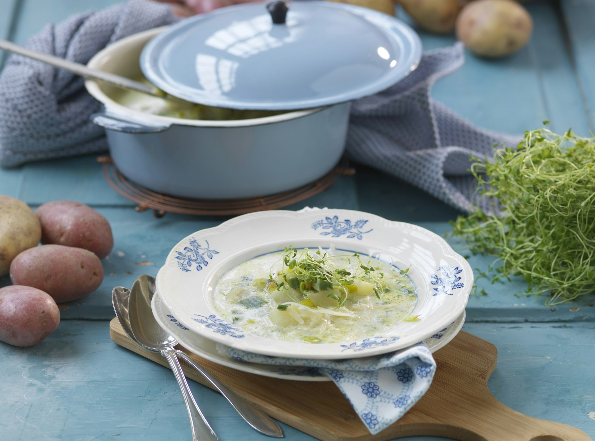 Potatis- och purjolökssoppa