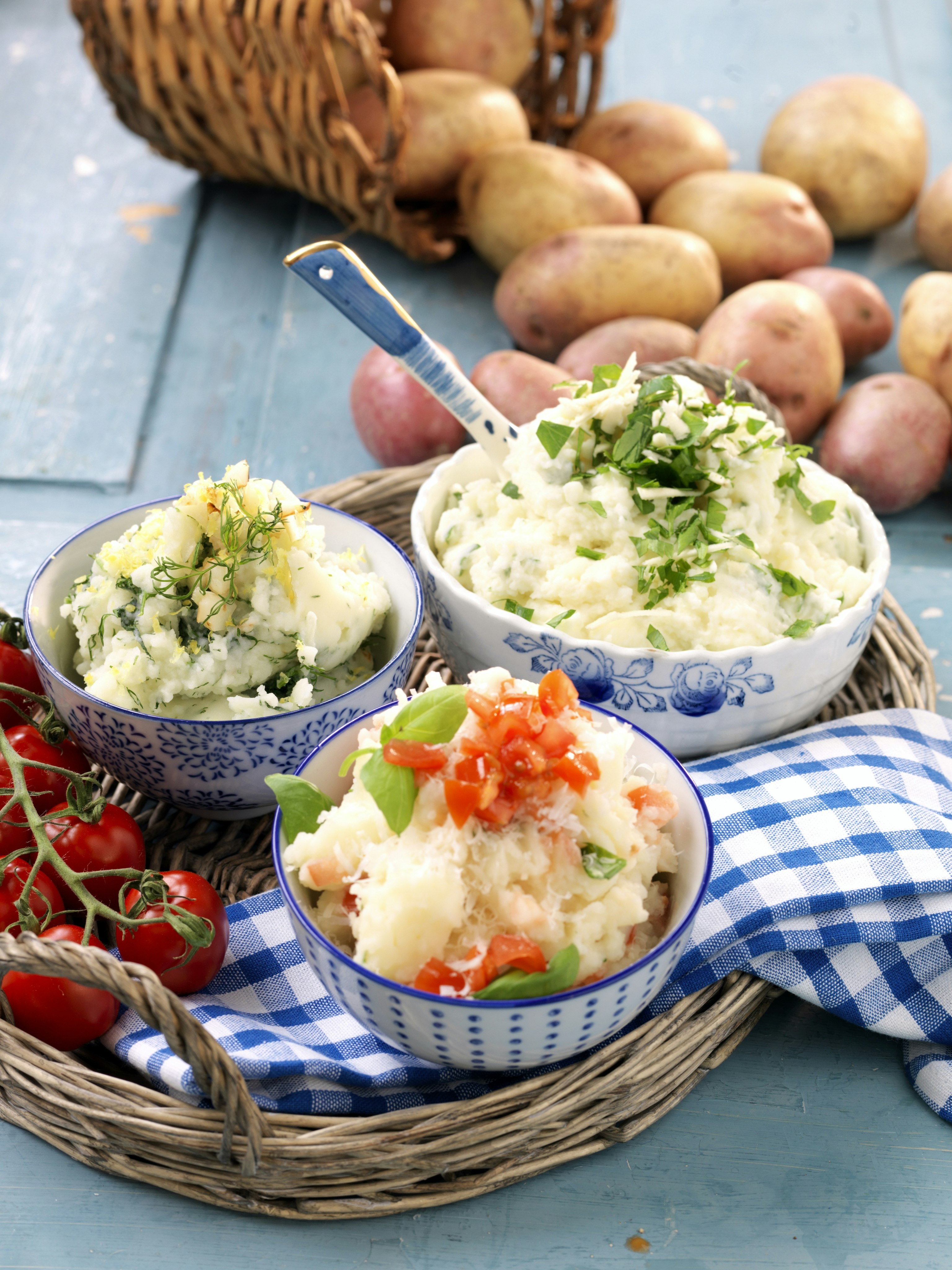 Potatismos med tre smaker