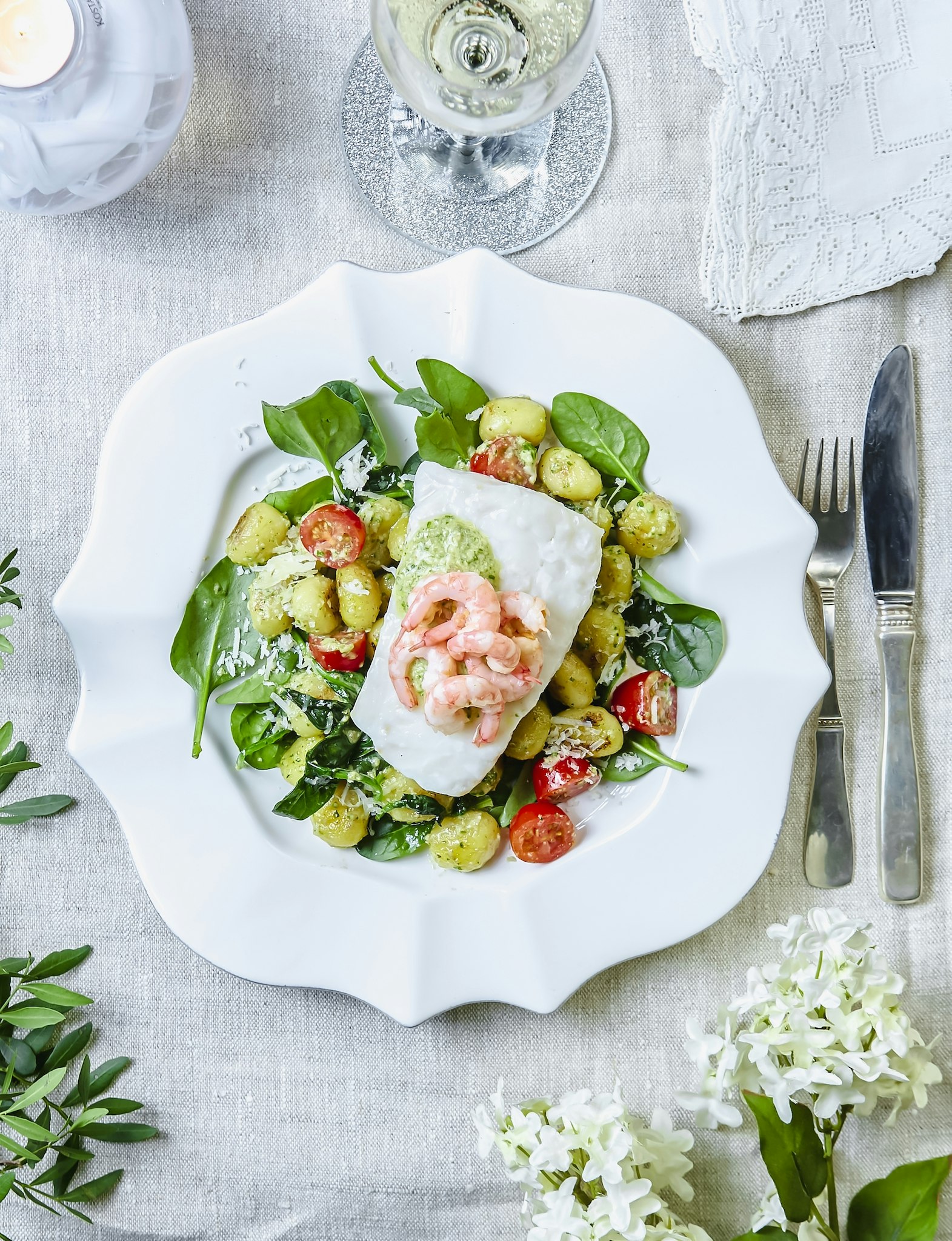 Lättrimmad torskrygg med pepparrot och bacon