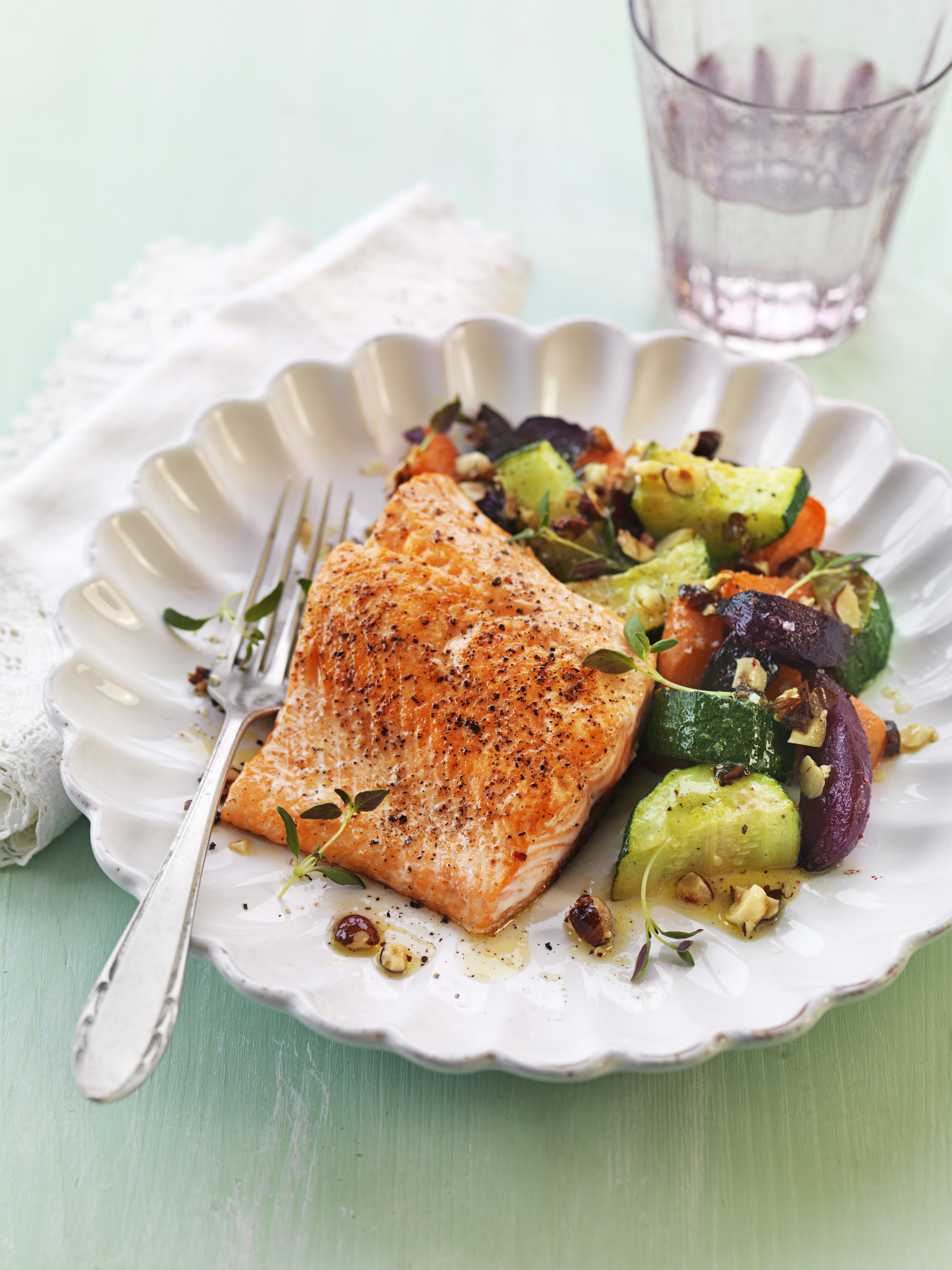 Röding med rostade grönsaker