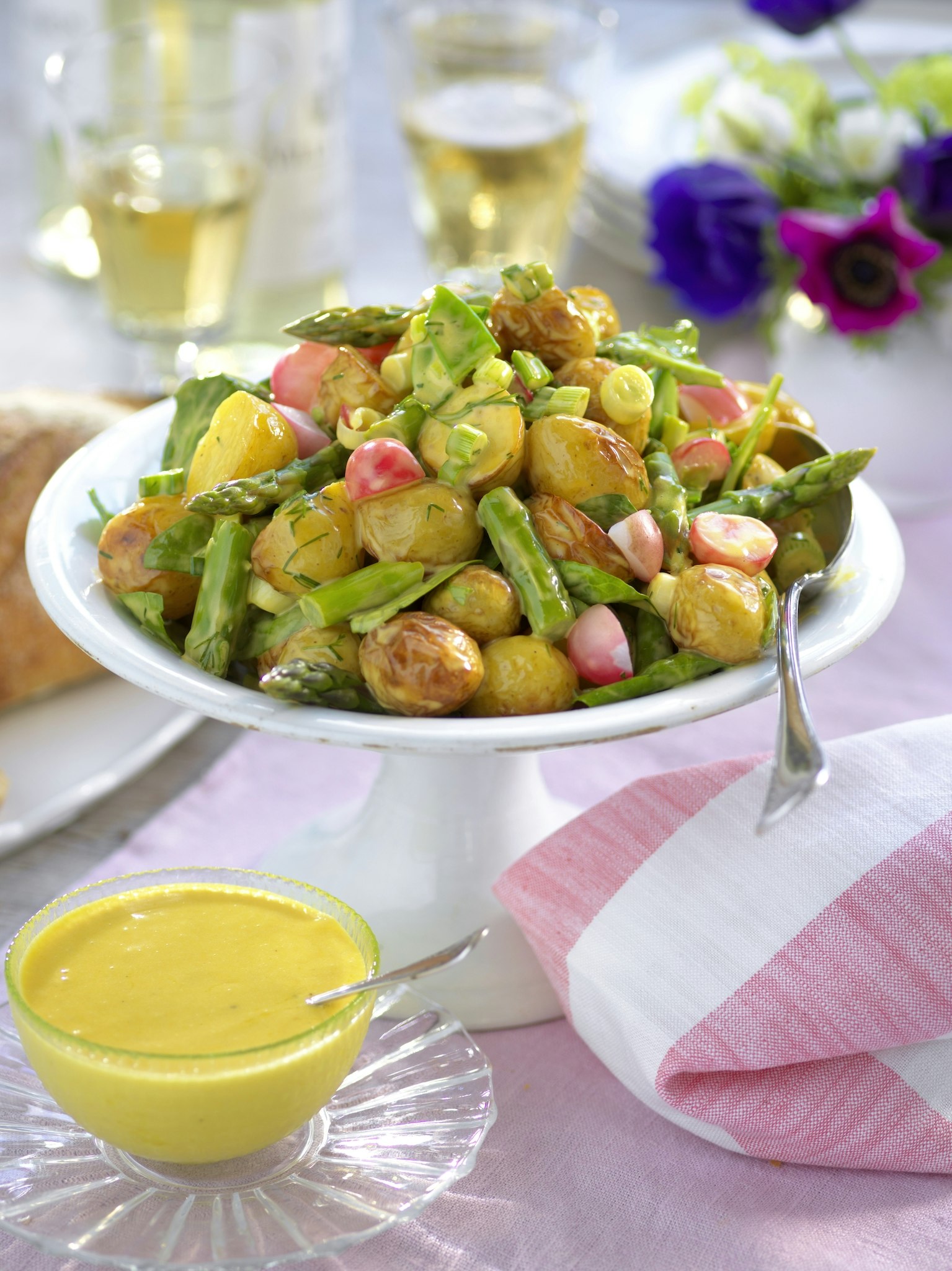 Rostad potatissallad med senapsdressing