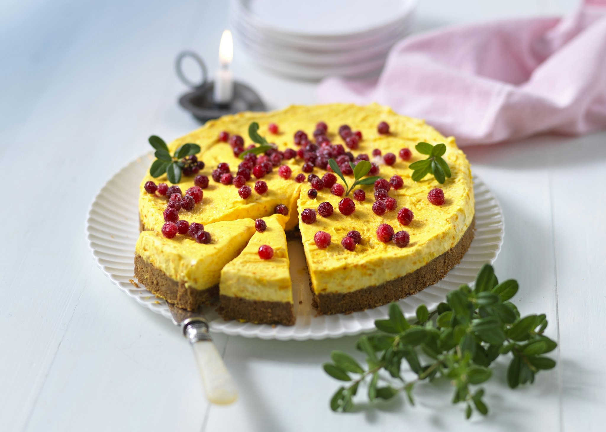 Saffranscheesecake med pepparkaka