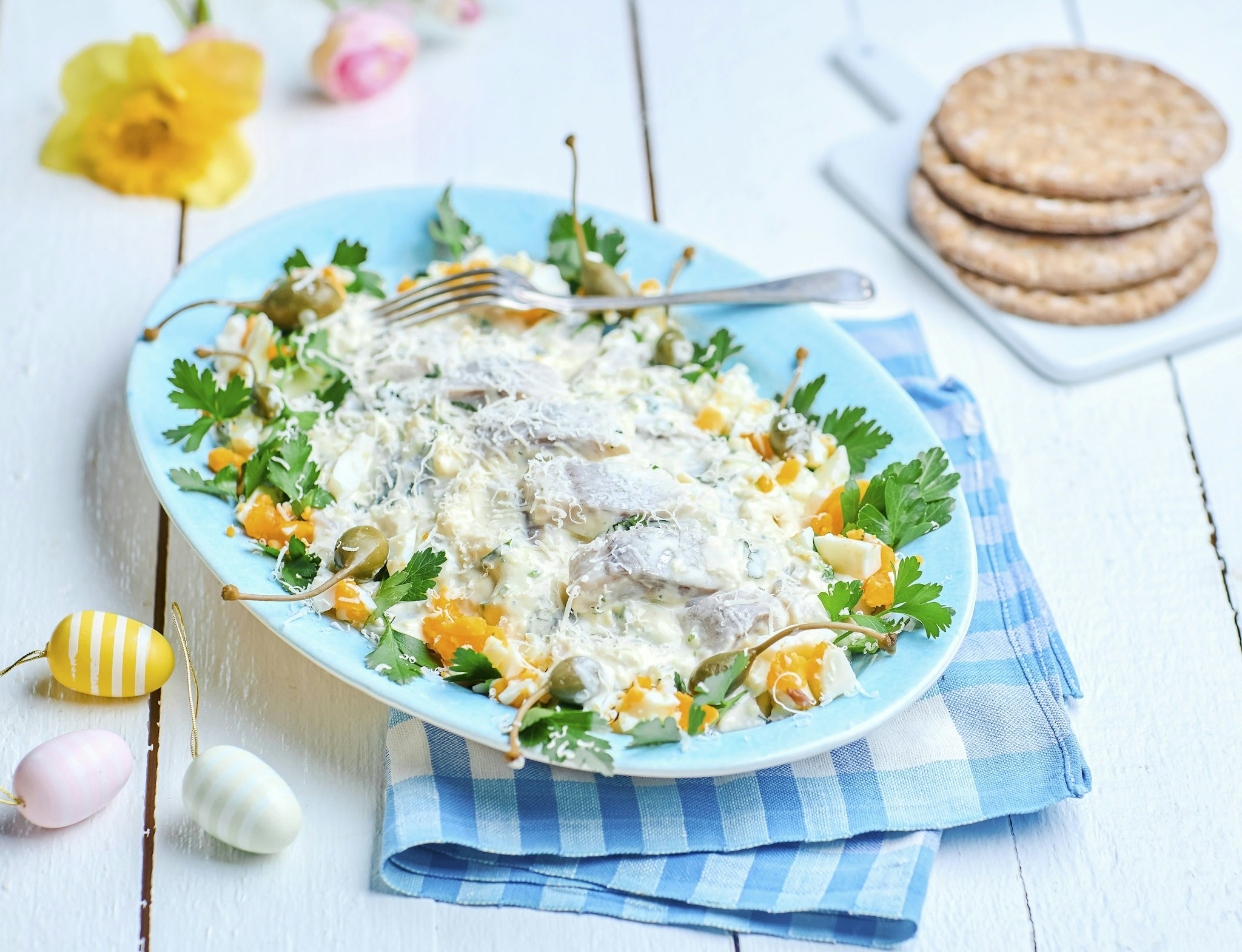 Sill i krämig caesarsås