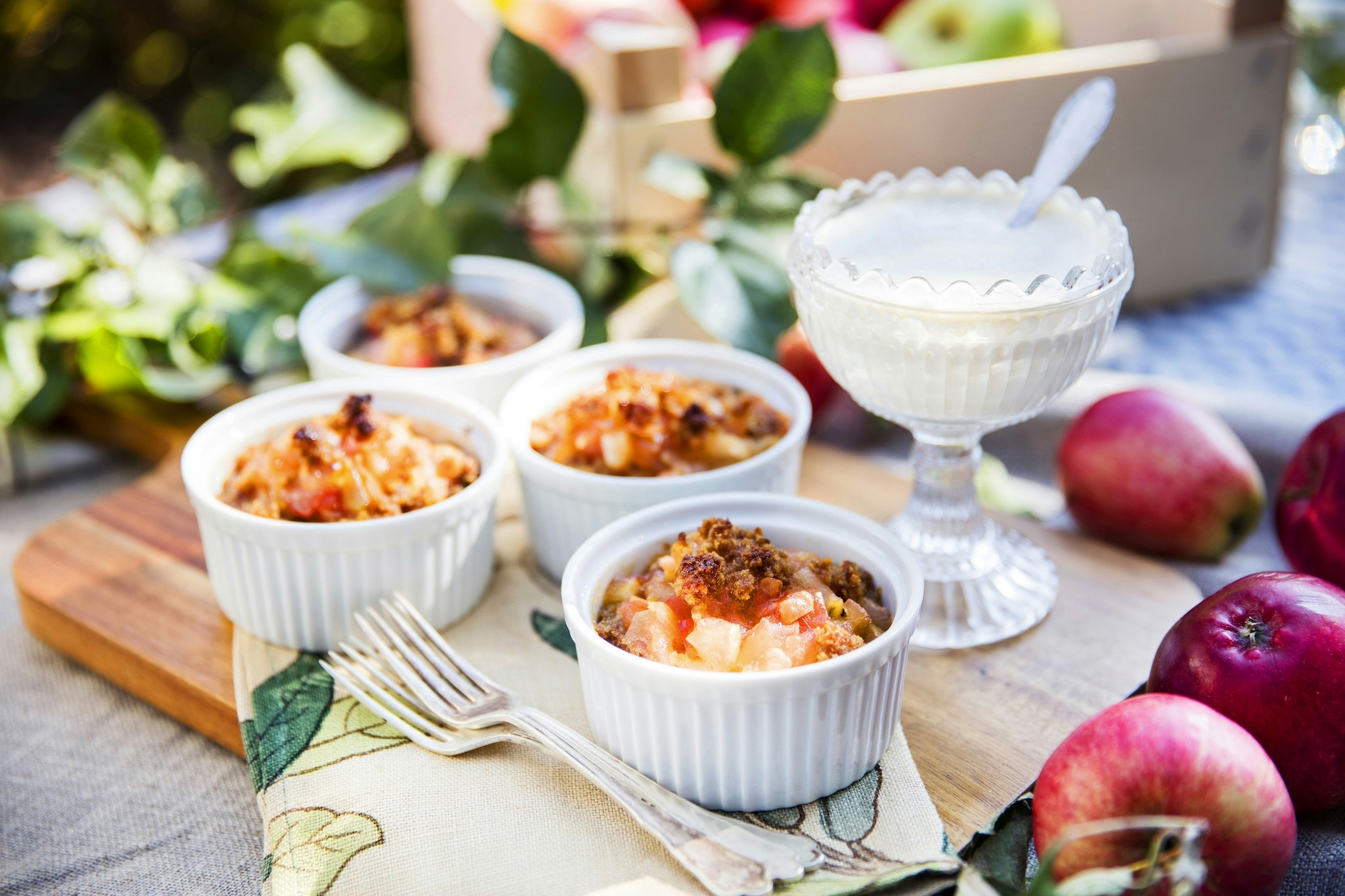 Skånsk äppelkaka i portionsformar