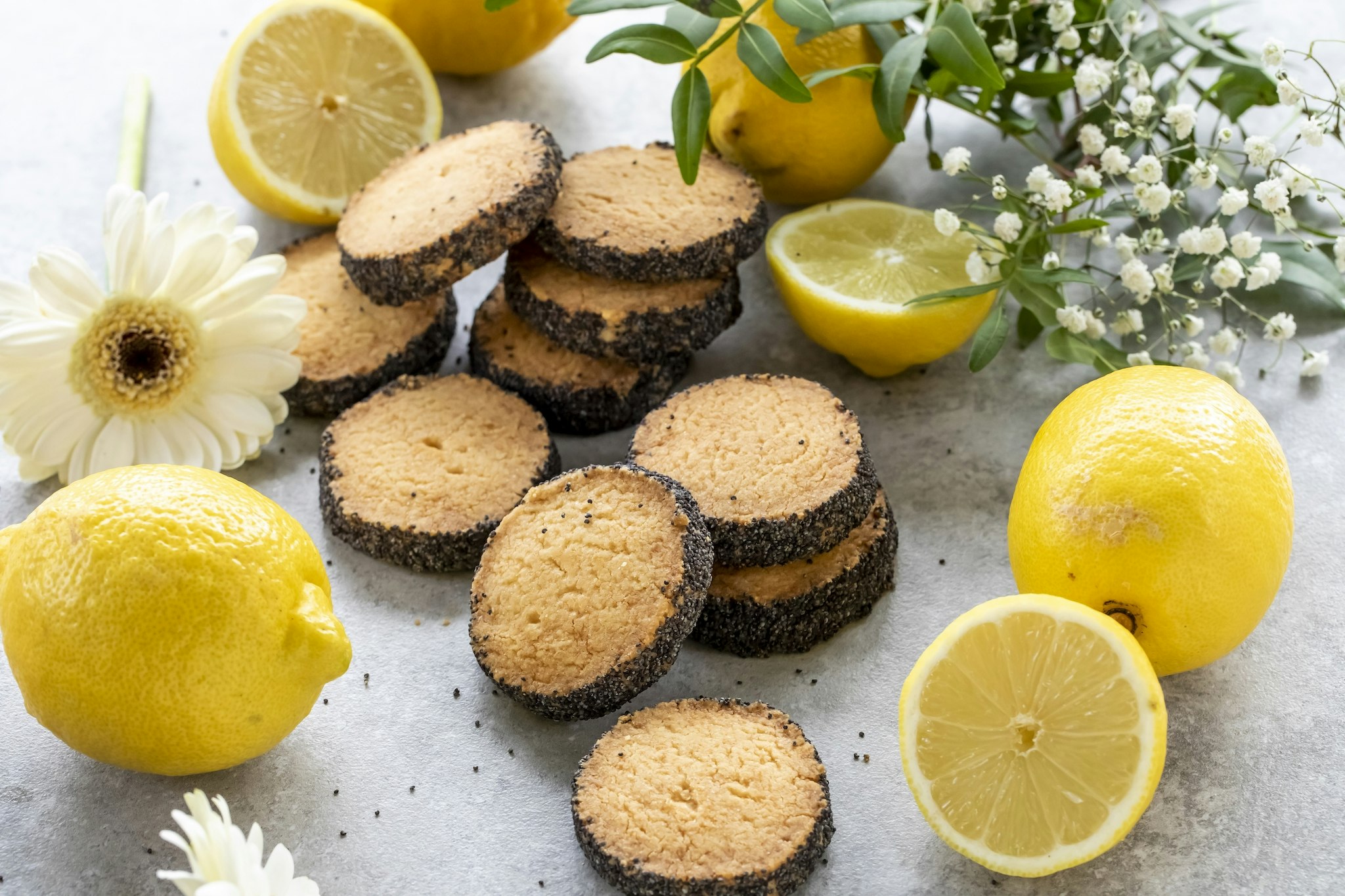 Småkaka med citron och blå vallmofrön