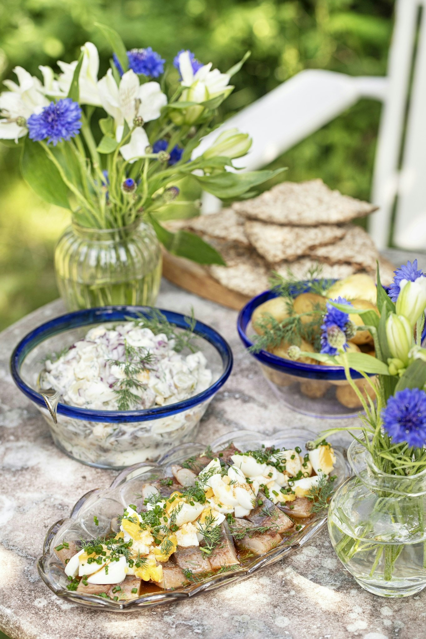 Pasta med ost- och skinksås