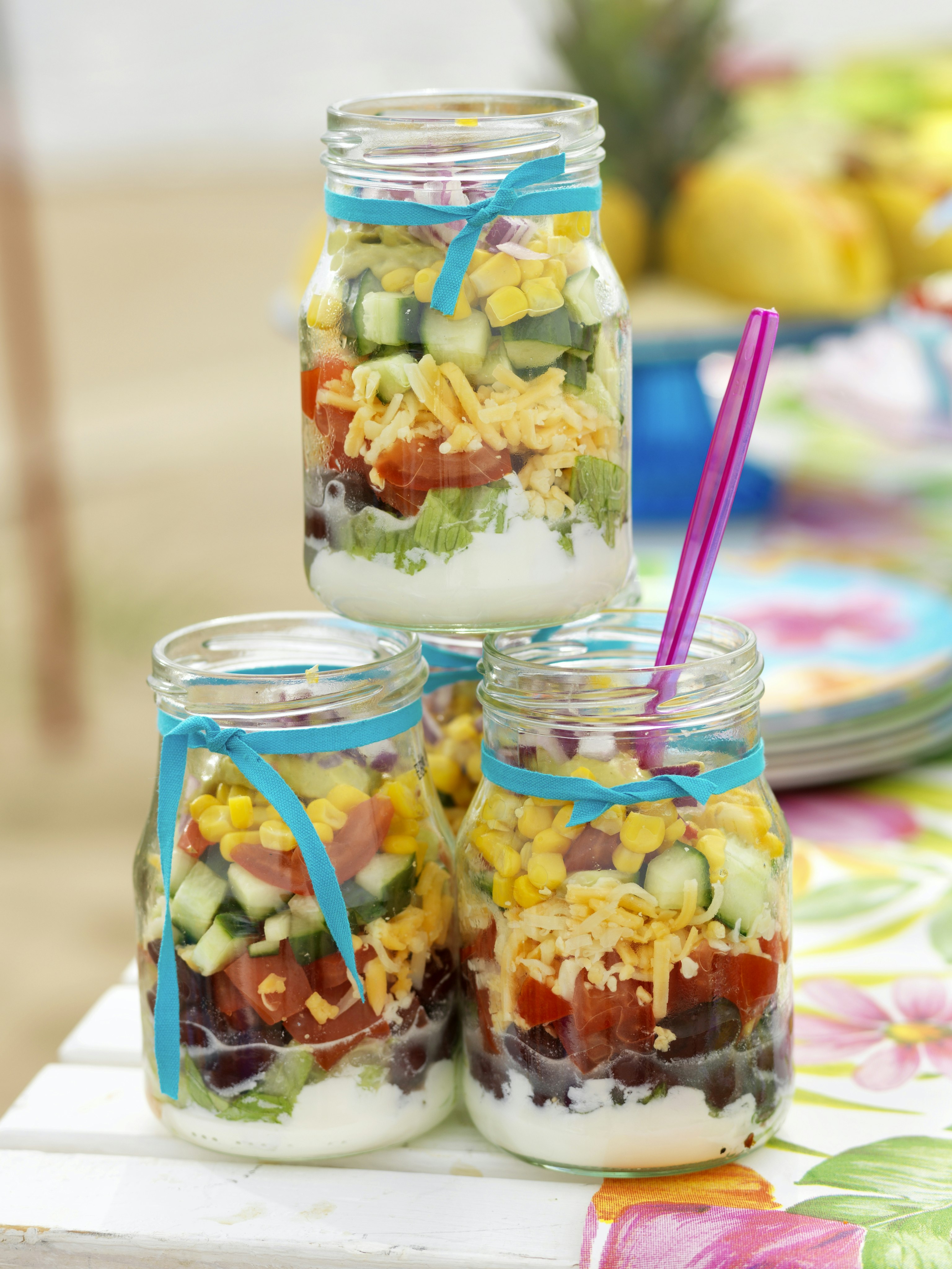 Vegetarisk tacosallad i burk