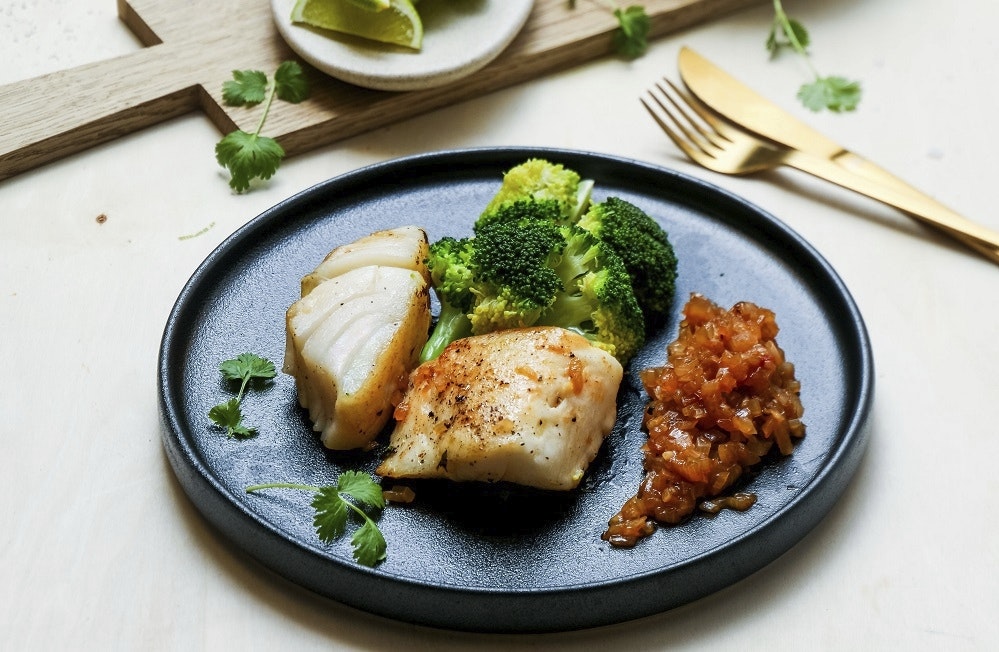 Torskfilé med soja- och ingefärsås