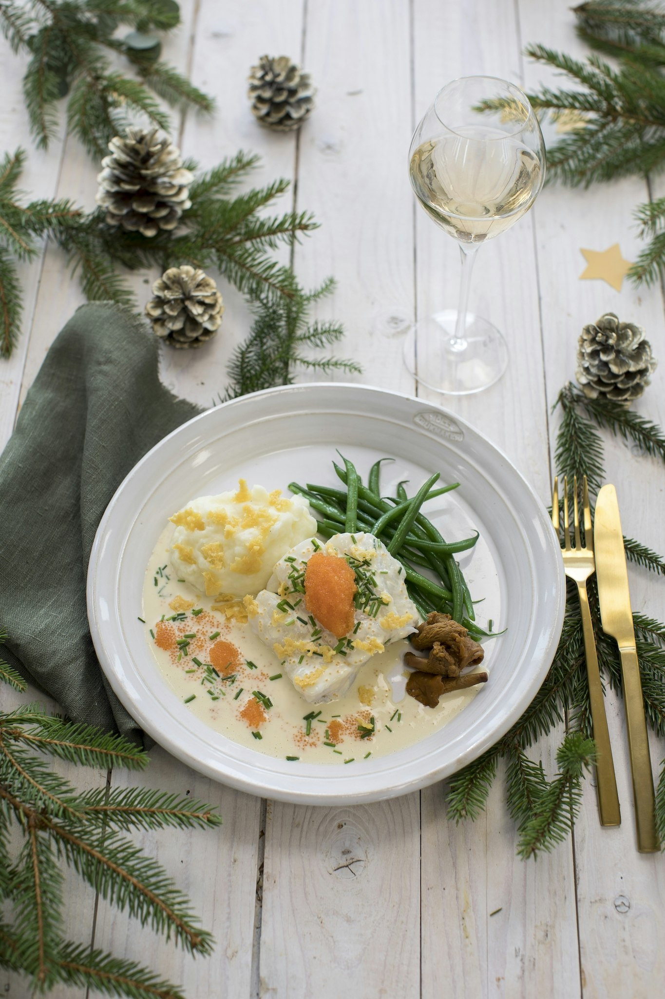 Torskrygg med champagnesås