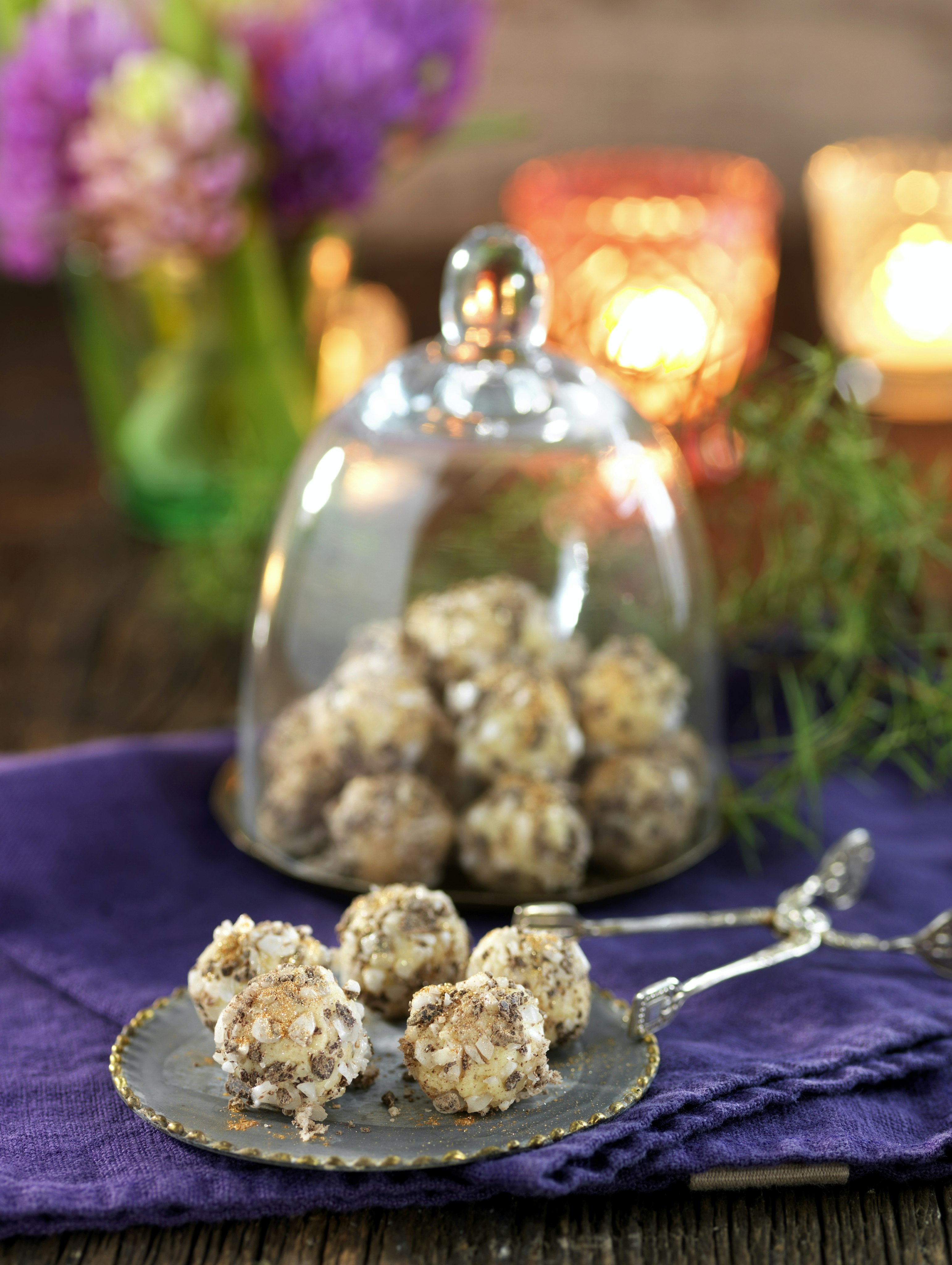 Vit tryffel med mintchokladkaramell